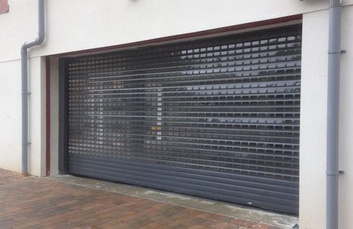 V77 Black Loading Bay | Roché Security Shutters
